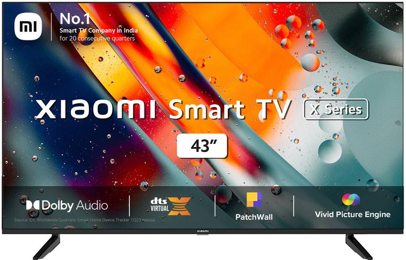 XIAOMI X Series 108 cm (43 inch) Ultra HD (4K) LED Smart Android TV ...