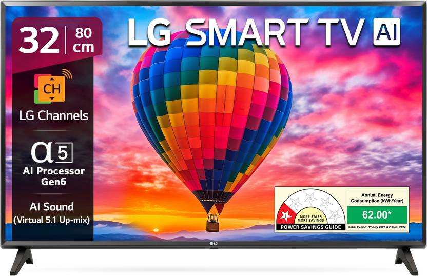 LG LR600 80 cm (32 inch) HD Ready LED Smart WebOS TV 2025 Edition with Alpha5 Gen 6 AI Processor ...