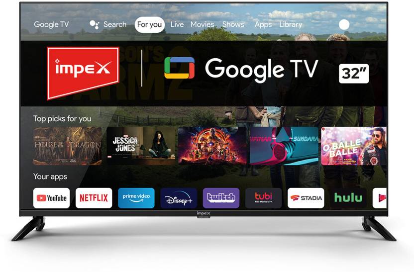 IMPEX 80 cm (32 inch) Full HD LED Smart Google TV with Dolby atom ...