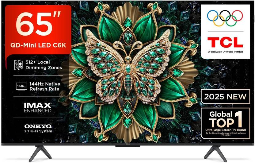 TCL C6K 164 cm (65 inch) Ultra HD (4K) Mini LED Smart Google TV 2025 ...