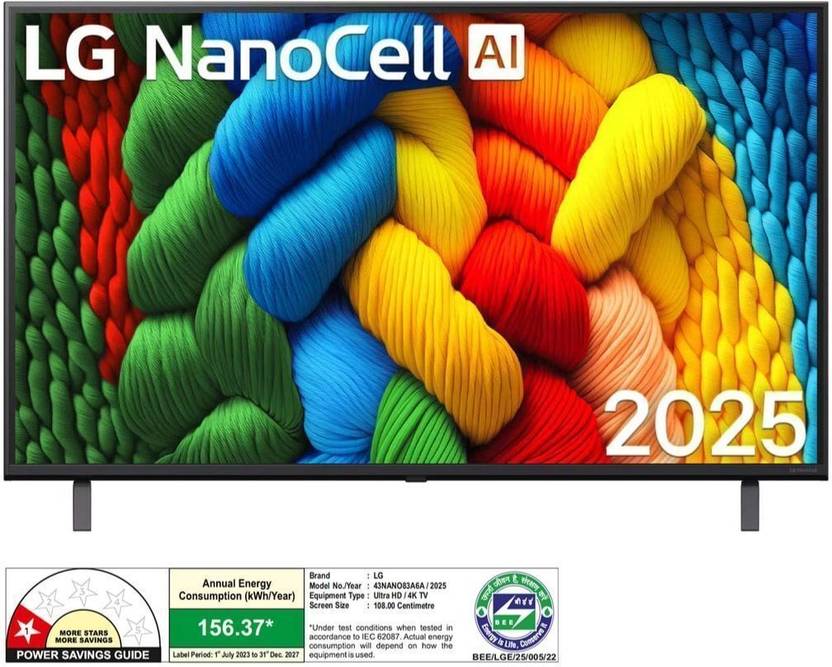 LG NanoCell NANO 83A 108 cm (43 inch) Ultra HD (4K) NanoCell Smart ...