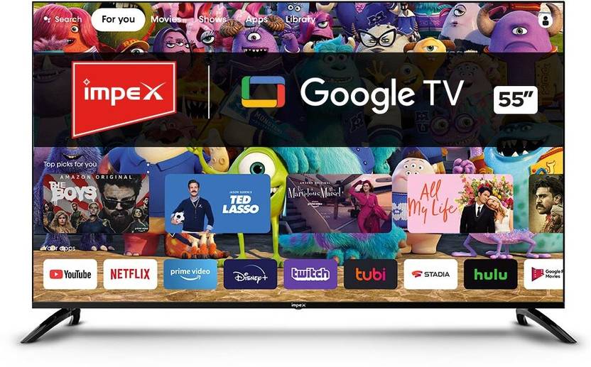 IMPEX 139 cm (55 inch) Ultra HD (4K) LED Smart Google TV with Dolby ...