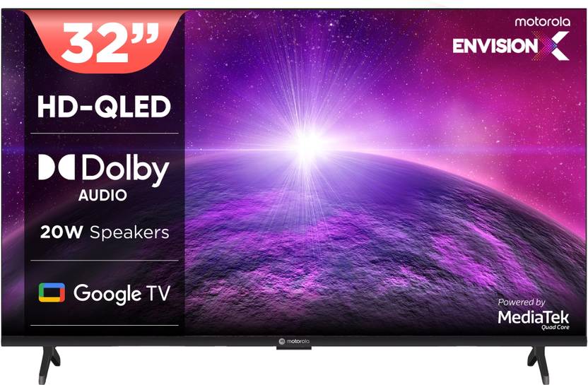 MOTOROLA 80 cm (32 inch) QLED HD Ready Smart Google TV 2025 Edition ...