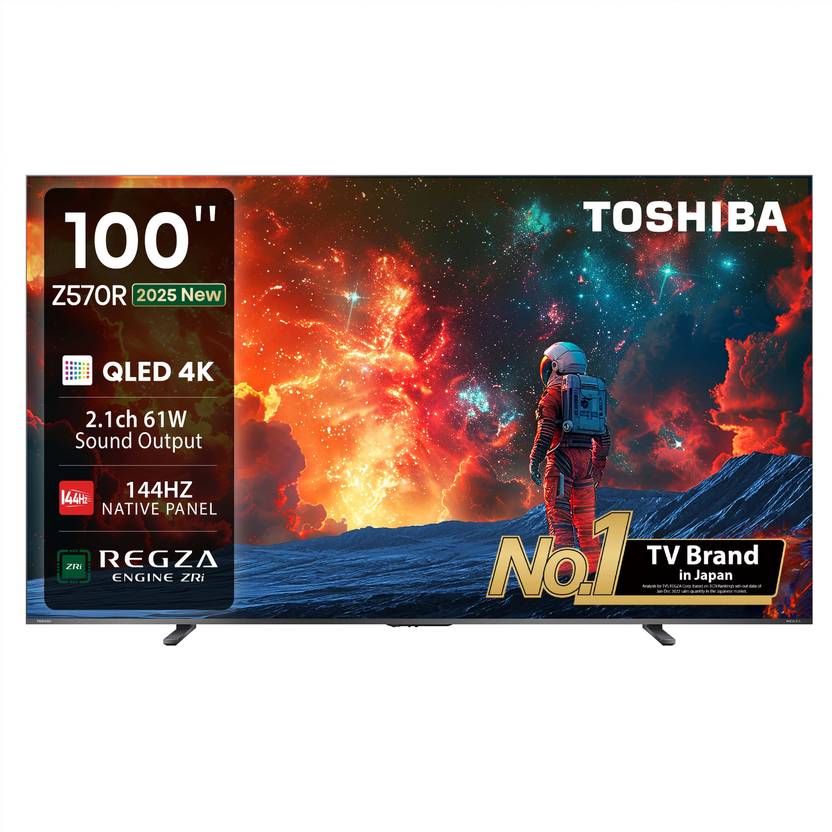 TOSHIBA 253 cm (100 inch) QLED Ultra HD (4K) Smart VIDAA TV with 2.1CH ...