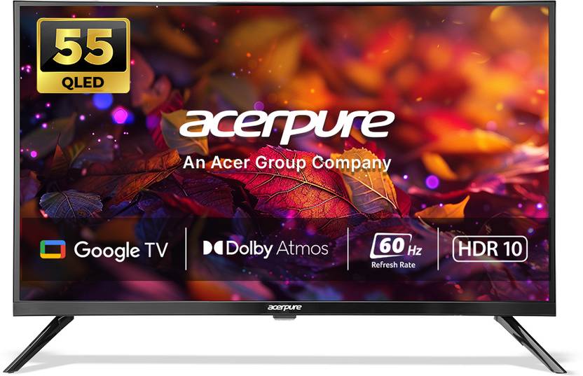 acerpure by Acer Elevate Tv 139 cm (55 inch) QLED Ultra HD (4K) Smart ...