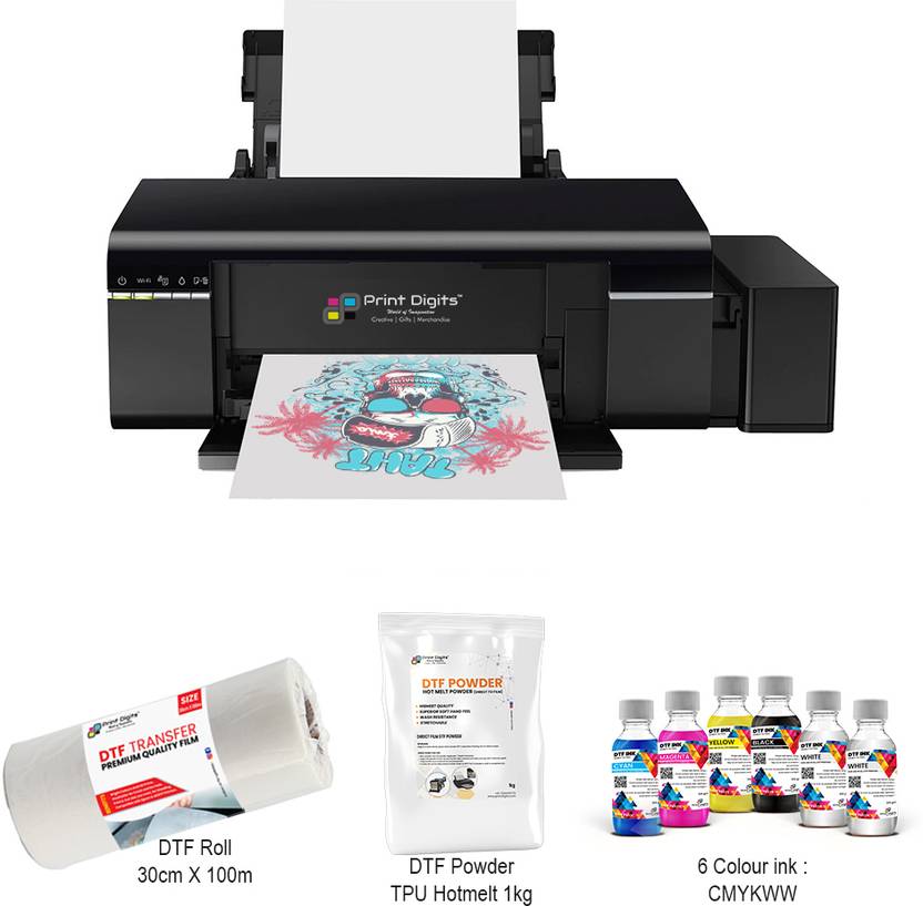 Print Digits DTF A4 Epson L805 and 15by15 heat press machine full setup ...