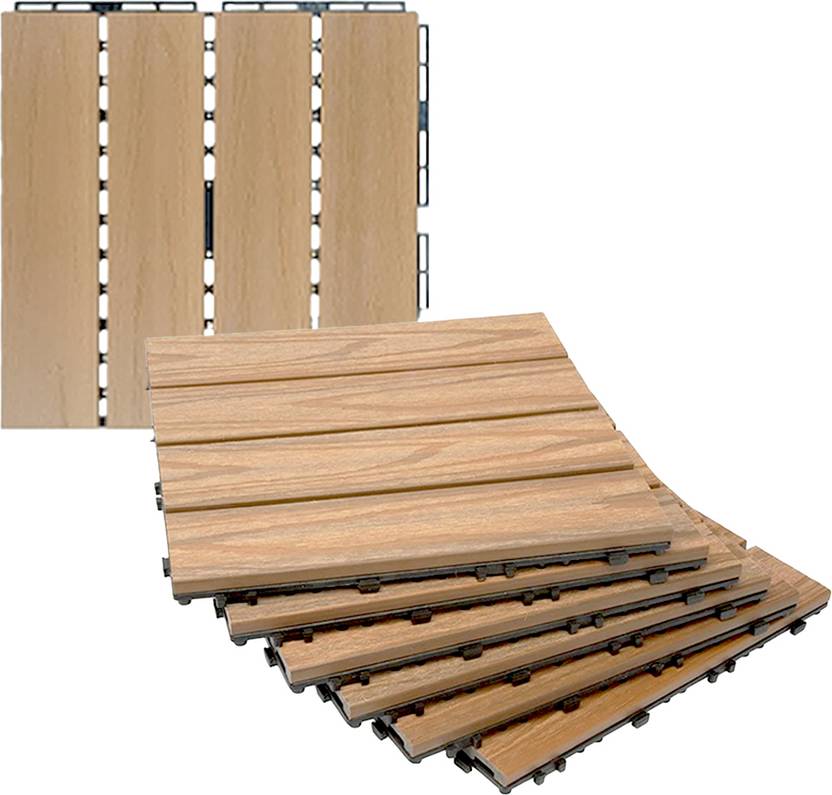Cheston Interlocking Tiles, Wooden Floor Sheets for Indoor/Outdoor ...