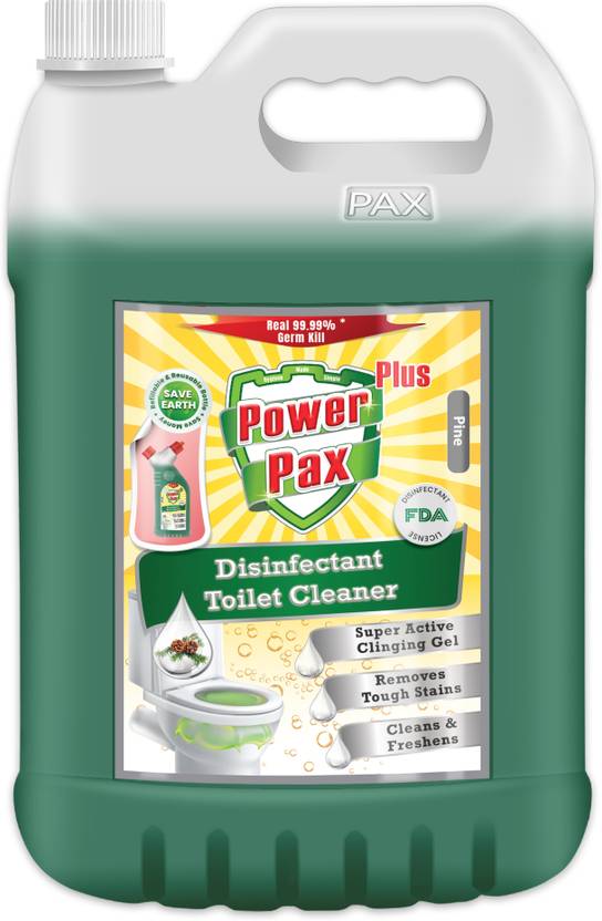 PowerPax Plus Mild & Safe Toilet Bowl & Urinal Cleaner with 99.99% Germ ...