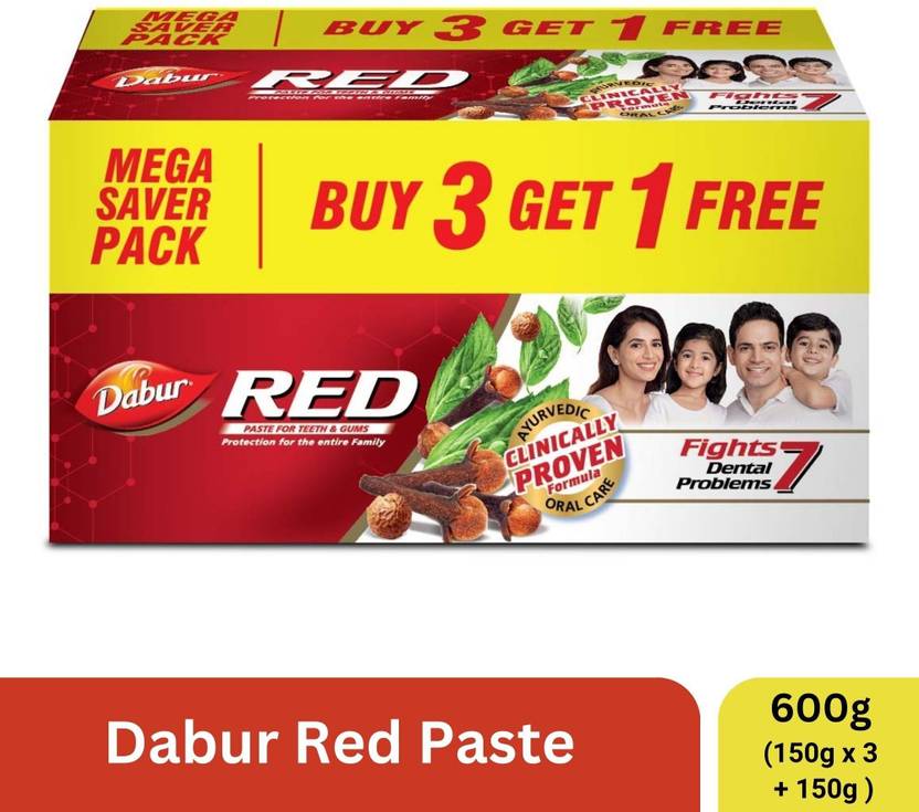 Dabur Red Paste | Complete Cavity Protection | Power of 13 Potent ...