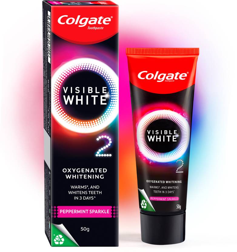 Colgate Visible White O2 Teeth Whitening Toothpaste - Peppermint ...