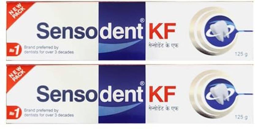 sensodent KF Medicated Foaming Dental Gel - 2 x 125g Packs Toothpaste ...