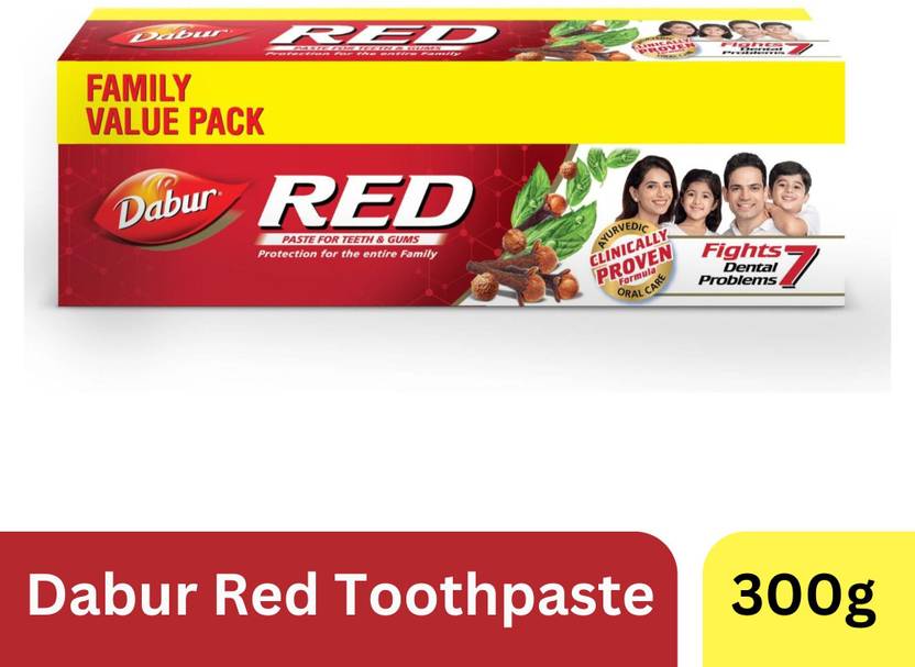 Dabur Red Paste |Family Saver Pack |Treats Bad Breath |Cavity ...