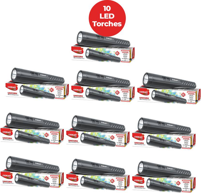 EVEREADY DL 90 LED Torch | Emergency Sidelight | Fast Charging | Pack ...