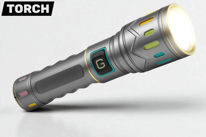 3BAAN X486 USB Rechargeable Torch – Long Battery Life, High Lumen LED ...