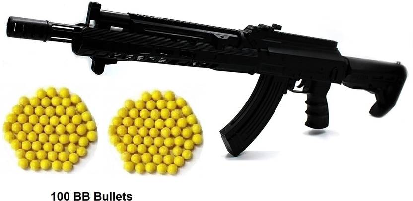 IndusBay Airsoft Sniper Gun Toy Gun M4 M16 AK47 AWM Gun + 100 BB Bullet ...