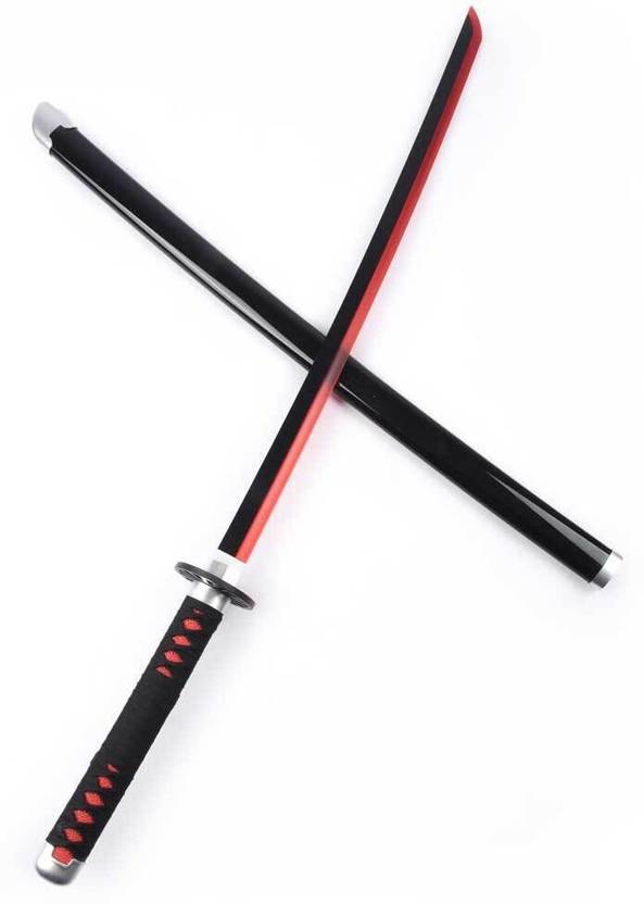 ComicSense Demon Slayer Anime Cosplay LED Wooden Black Nichirin Pillar ...