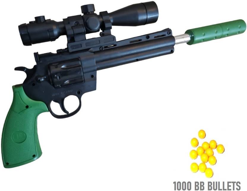 HALO NATION Airsoft BB Bullet Gun toy BB Pistol With Silencer With 1000 ...