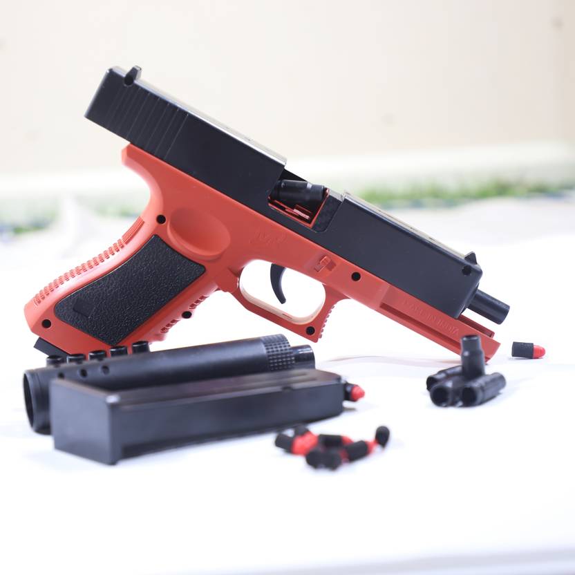 GEX Kids Toy Gun| Soft Bullets Pistol | Pull Back Action Ejecting ...