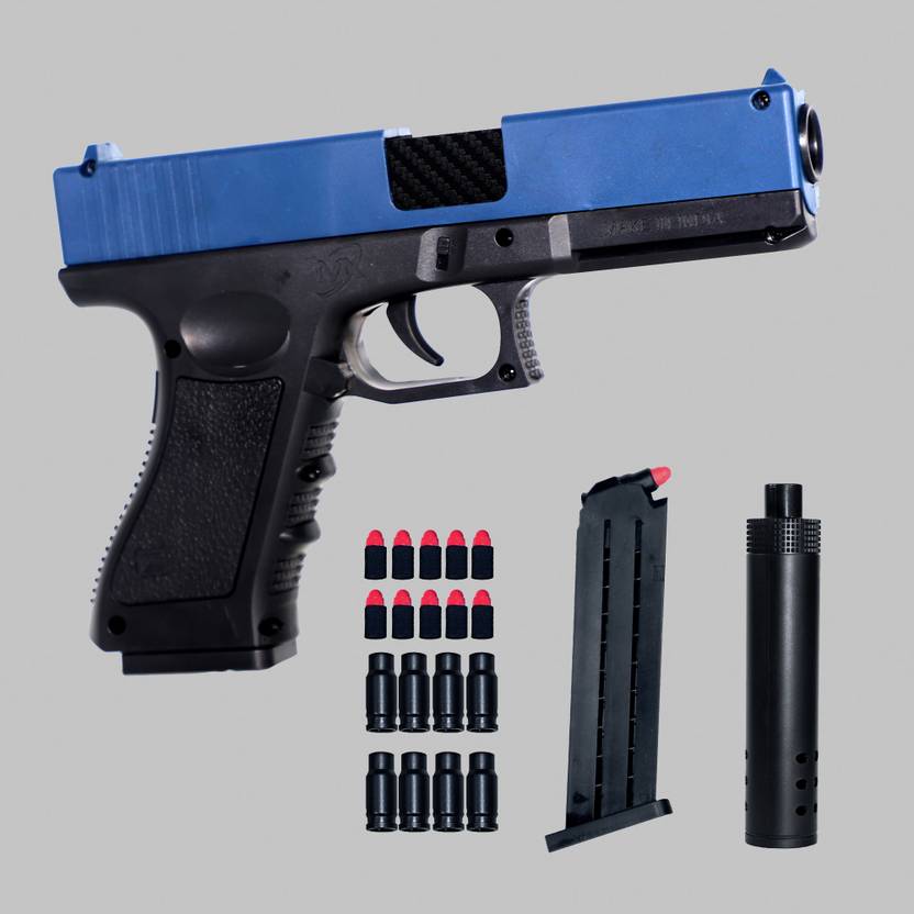 GEX Kids Toy Gun| Soft Bullets Pistol | Pull Back Action Ejecting ...