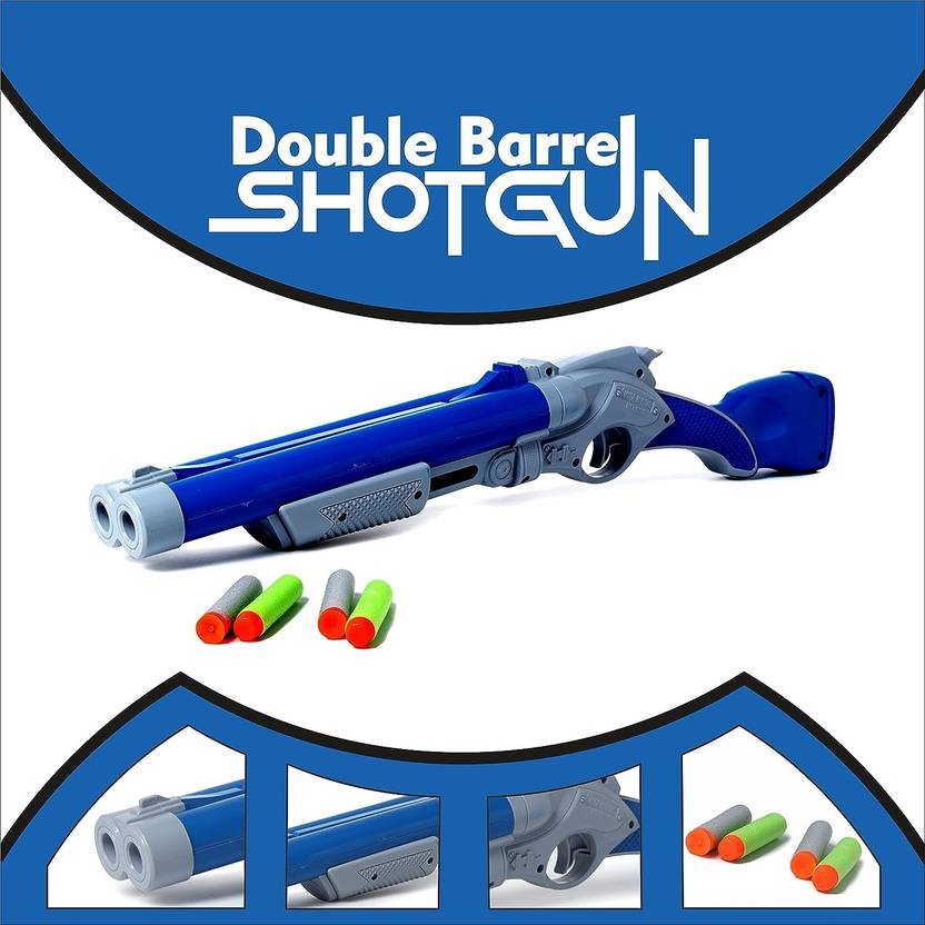 zokato Doreamon Double Barrel Shotgun Foam Blaster,Pull & Action Guns ...
