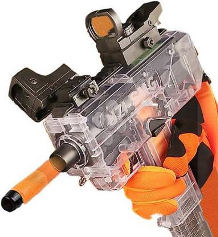 PSV TOYS Uzi-SMG Toy Submachine Gun Continuous Fire with Transparent ...