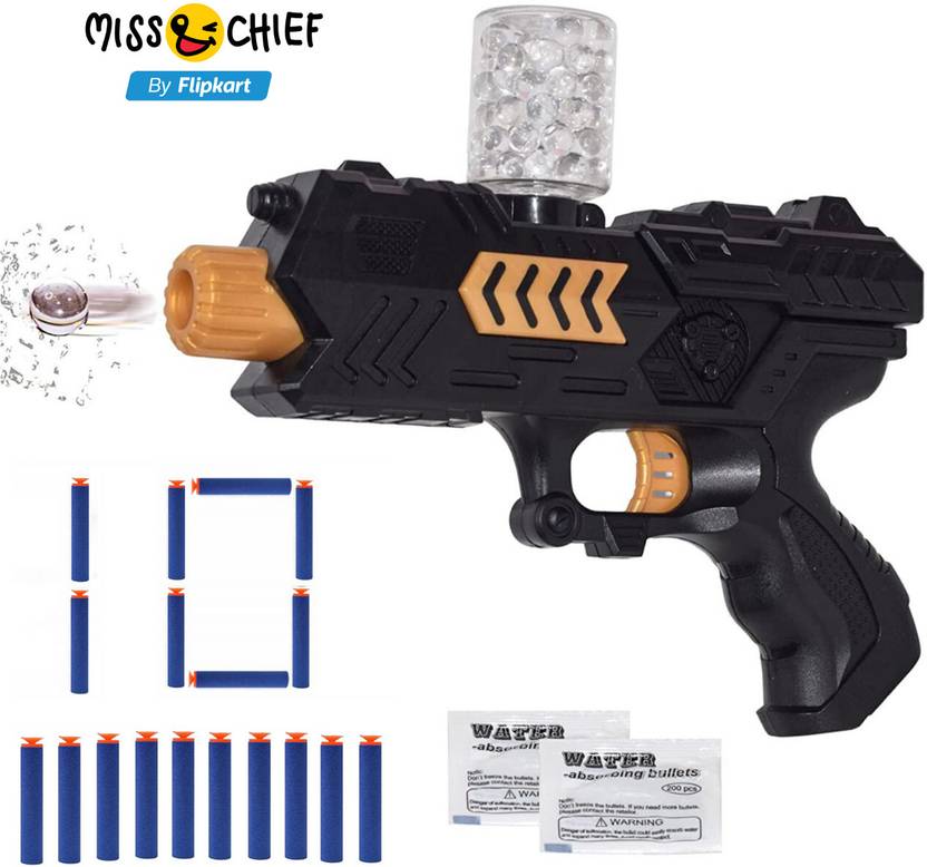 Miss & Chief 2 in 1 Force Blaster Toy Gun with Jelly Shots with 10 Soft ...