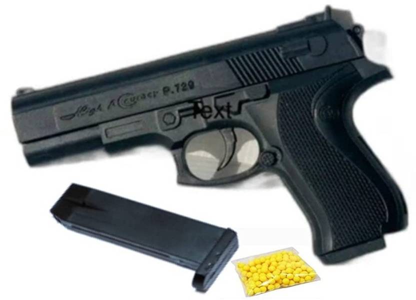 PTV Mini Gun Toy for kids with platic BB bullets Black Pack of 1 Darts ...