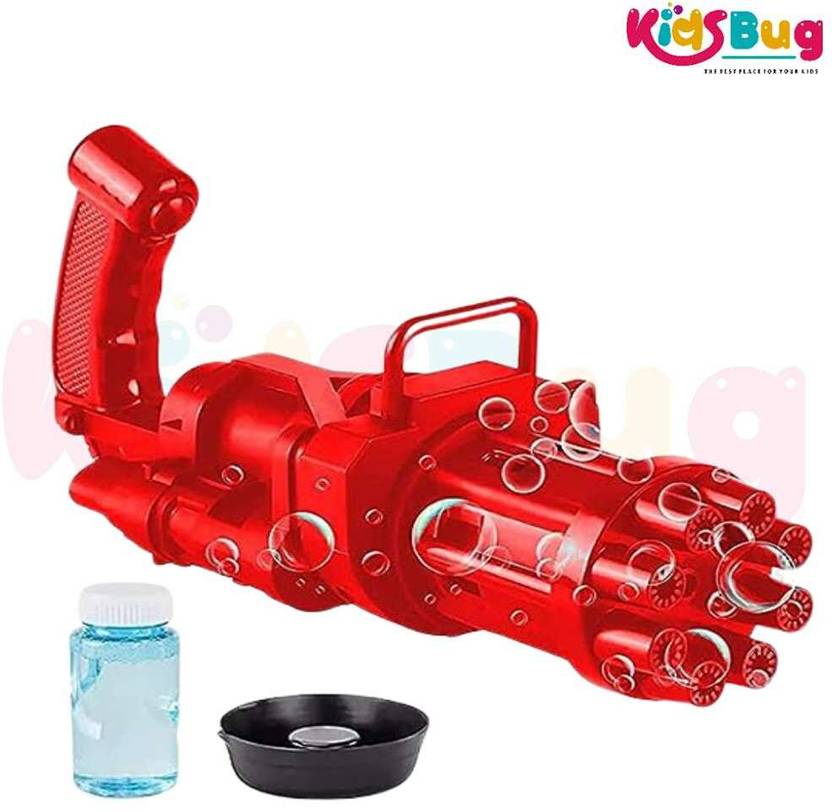 KidsBug 8-Hole Electric Bubbles Gun for Toddlers Toys, Gatling Bubble ...