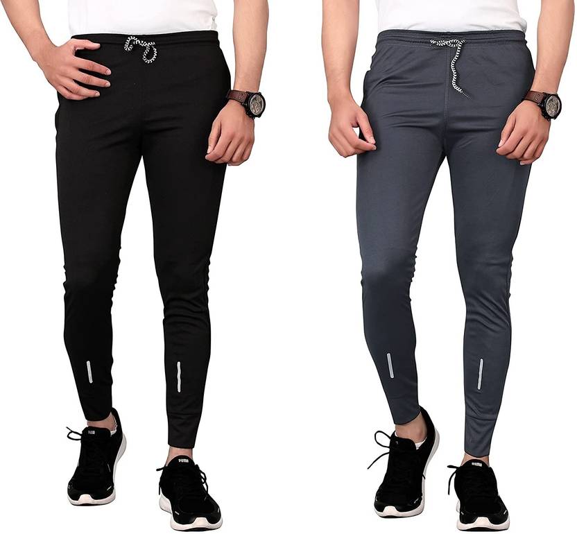 BRAIN COMFORT Solid Men Black, Grey Track Pants - Buy BRAIN COMFORT ...