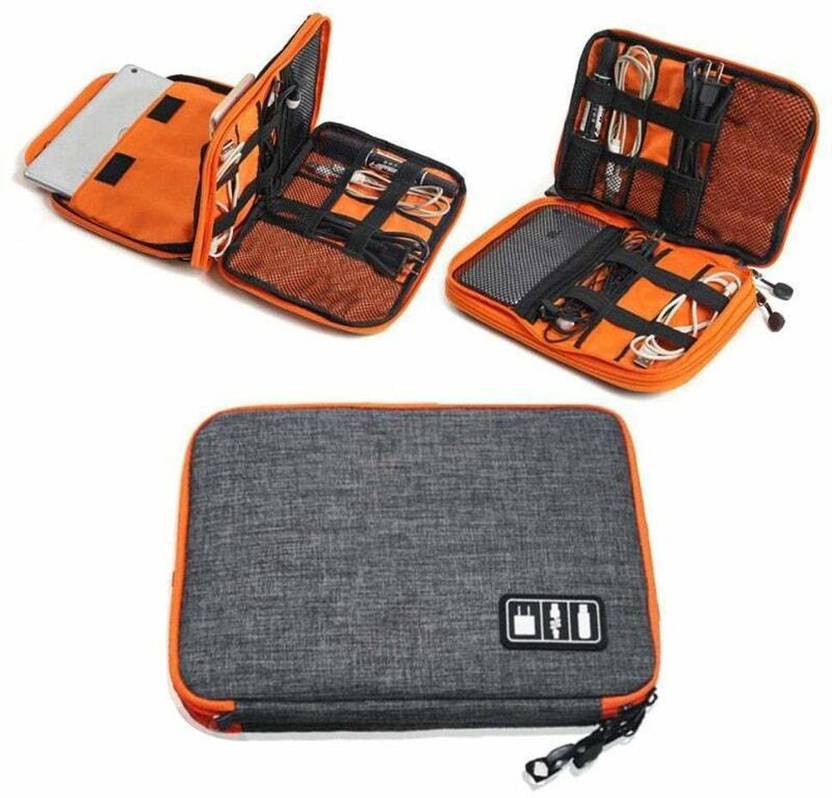 TGOPIT Gadget Organiser Tech Kit Bag for Office Accessories Orange ...