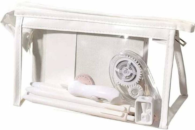 SR Collection Clear_Hand_pouch White Travel Toiletry Kit white - Price ...