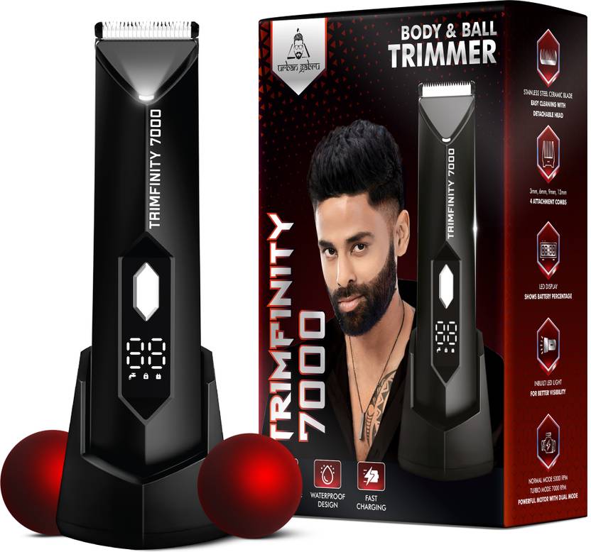 urbangabru Trimfinity 7000 Body Hair Trimmer Men, Wireless Fast ...