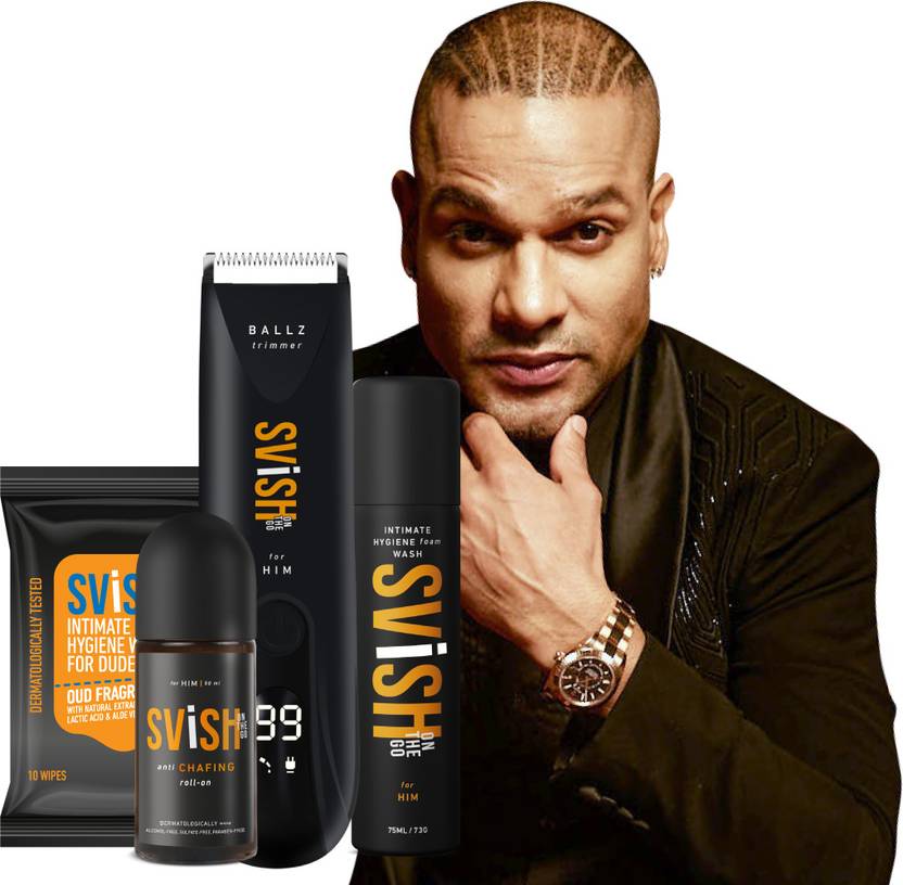 SVISH Balls Trimmer for Men Kit | Groin & Pubic Hair Area | Sensitech ...