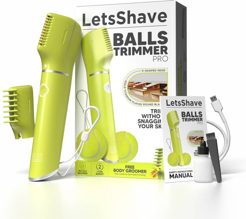 LetsShave Balls Trimmer Fully Waterproof Body Groomer 90 min Runtime 3 ...