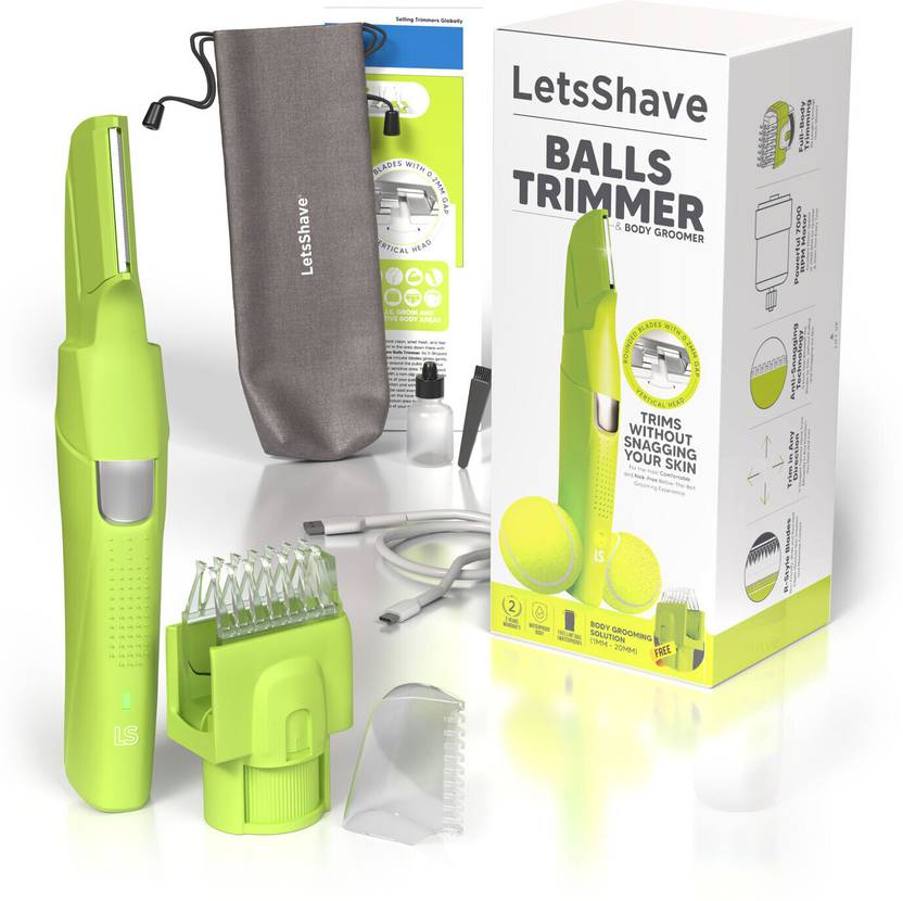 LetsShave Balls Trimmer Fully Waterproof Body Groomer 90 min Runtime 3 ...