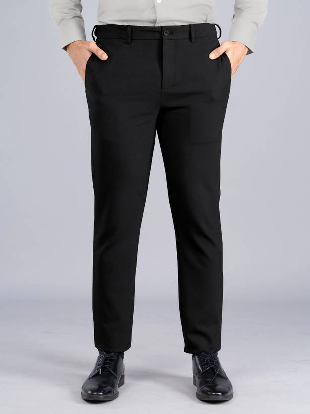 The Pant Project Slim Fit Men Black Trousers - Buy The Pant Project ...