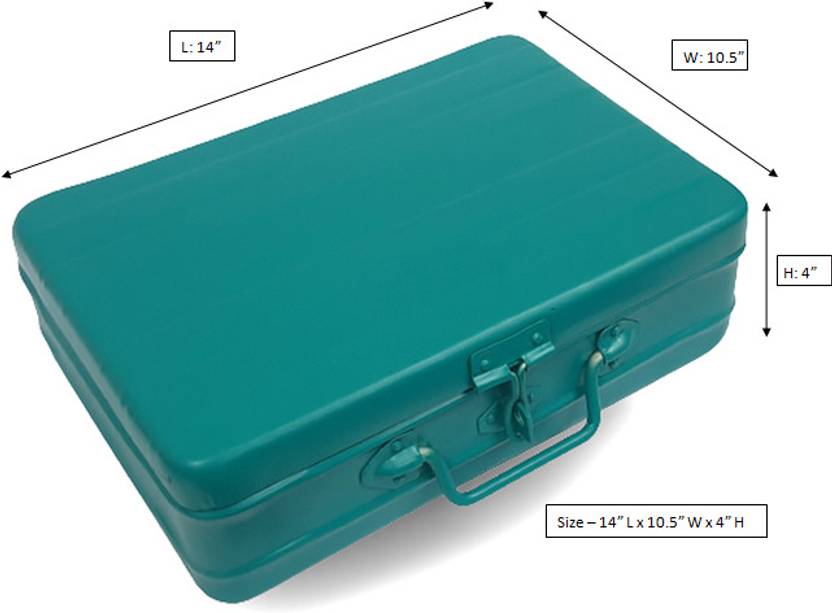 JAYCO Aluminium Trunk / Peti - Large - 14" Green Metal Trunk Price in ...