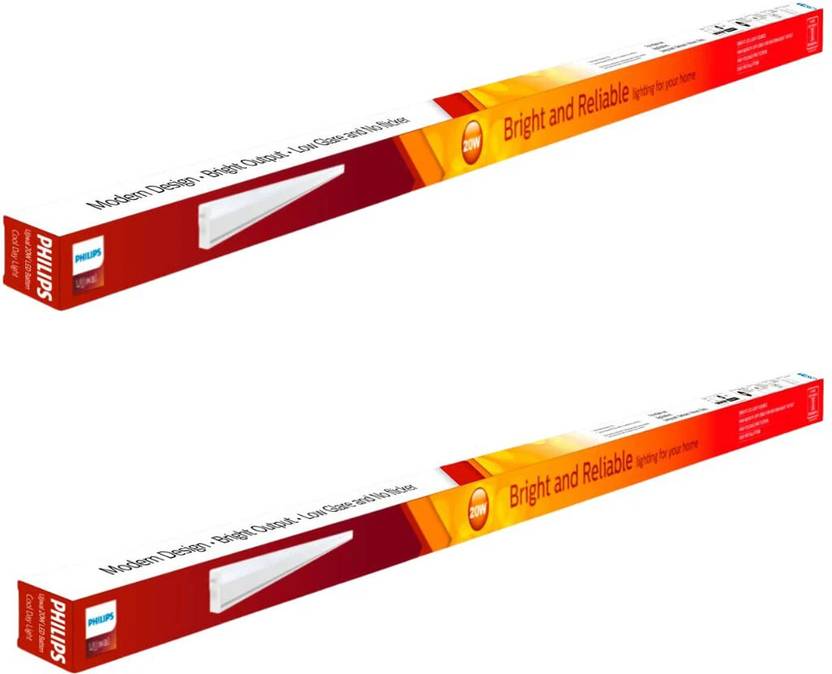 PHILIPS Ujjwal 20 Watts LED Batten (Pack of 2, White, Cool Day Light ...