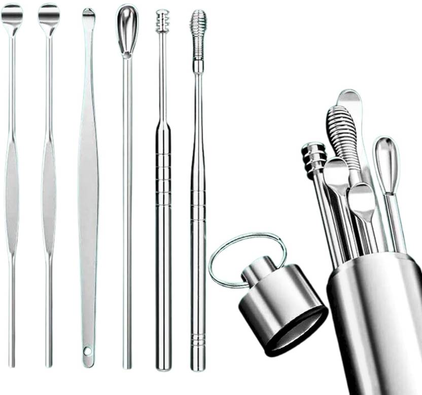 RITVEX 6-In-1 Stainless Steel Ear Cleaner Kit Wax Remover,Curette ...