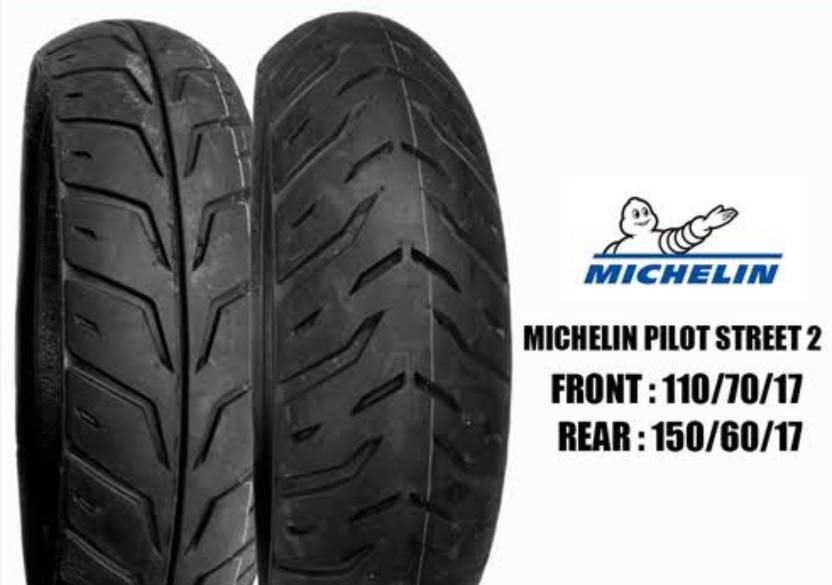 MICHELIN 110/70-R17 & 150/60-R17 PILOT STREET 2 COMBO PACK 2 TYRES ...