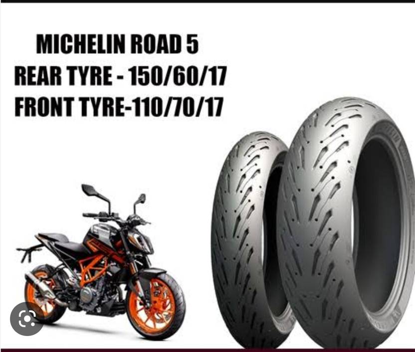 MICHELIN 110/70-R17 & 150/60-R17 RADIAL ROAD 5 RADIAL TYRES COMBO PACK ...