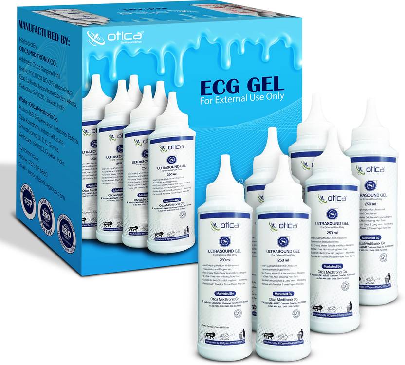 OTICA Ultrasound Gel Blue Gel for USG ECG EEG Sonography & Physio 250ml ...