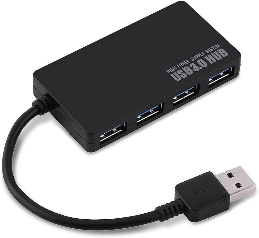 TERABYTE 4-Port USB 3.0 HUB 4-Port with Power Supply Super Speed Portable USB Hub USB Adapter ...