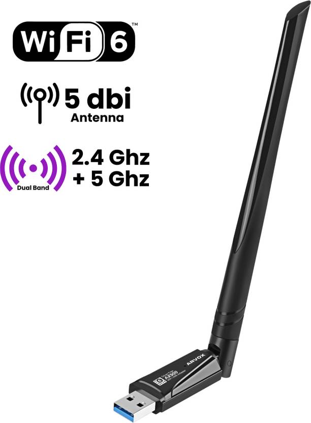 ARVOX AX900 WIFI-6 900Mbps 2.4/5Ghz DUAL BAND USB Adapter - ARVOX ...