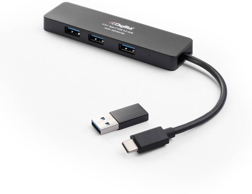 DIGITEK DUH 004 PRO DUH 004 PRO High Speed USB C Hub with 4 USB Ports ...