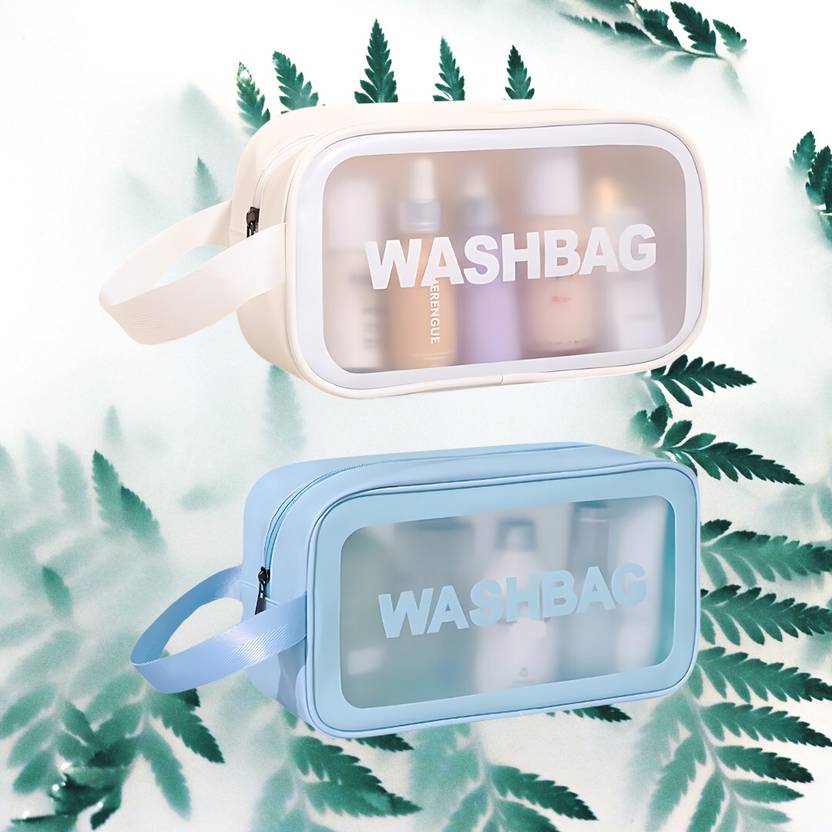 Nayra Cosmetic Pouch White, Blue - Price in India | Flipkart.com