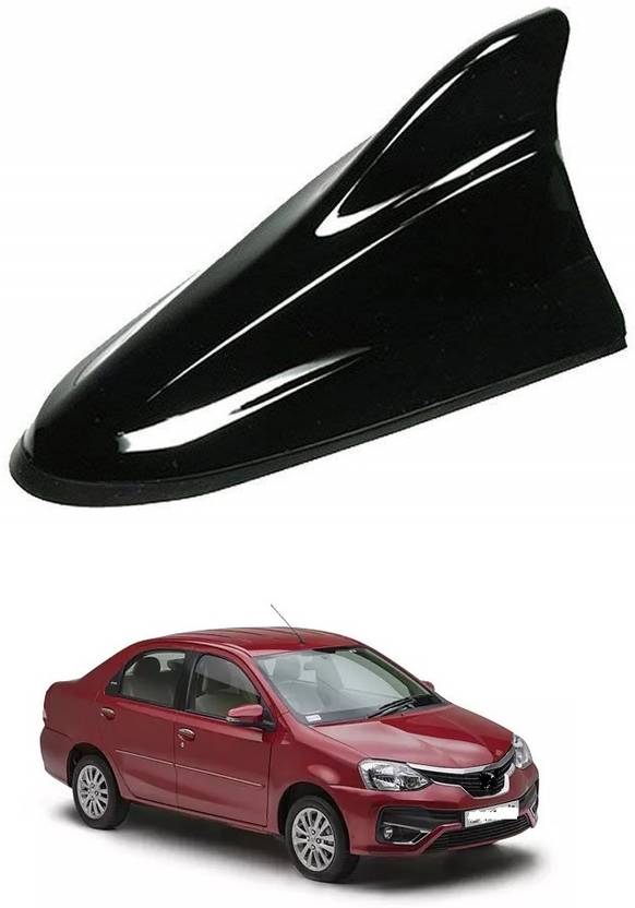 Suprozo Car roof shark fin antenna black for Toyota Etios Aerial Shark ...