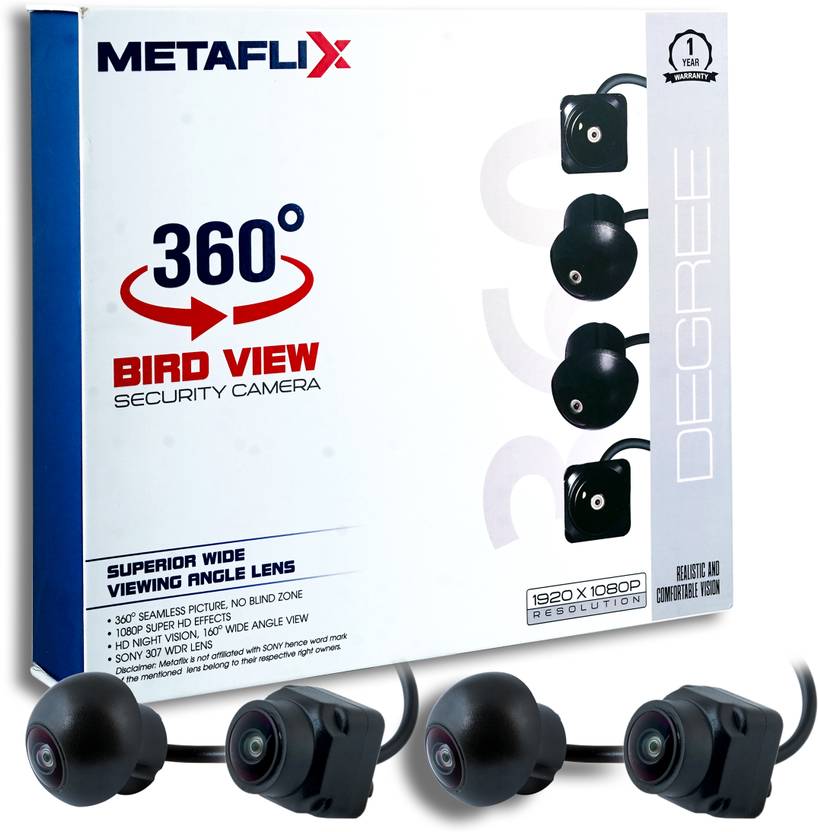 Metaflix 360° Car 4-Way Camera Kit 1080P - Full Surround View, Night ...
