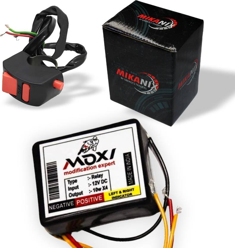 MIKANIX Front, Rear Flasher Indicator Light for Universal For Bike ...