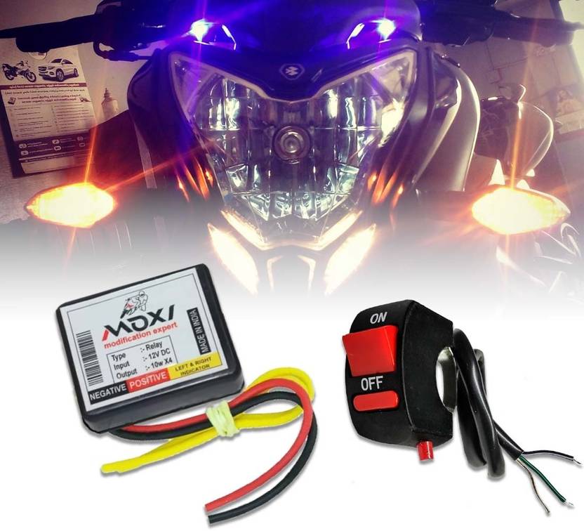 MIKANIX Front, Rear Flasher Indicator Light for Universal For Bike ...